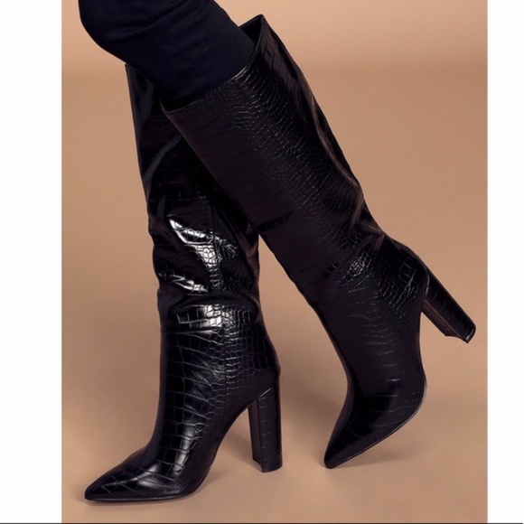 Steve Madden | Shoes | Steve Madden Triumph Croc Faux Leather Point ...